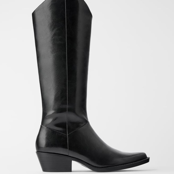 Zara | Shoes | Zara Trf Heeled Cowboy Boots | Poshmark